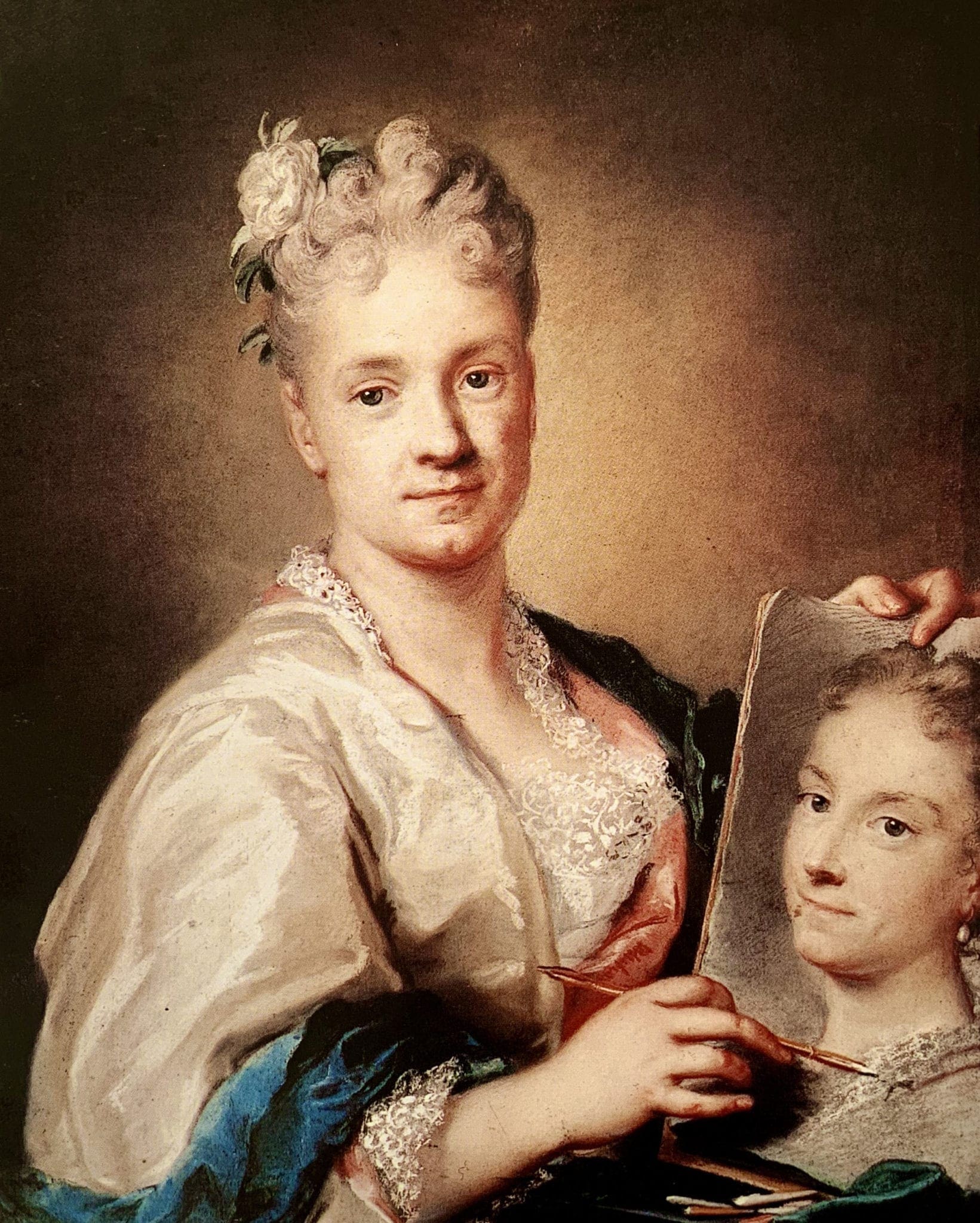 Self Portrait Holding a Portrait of Her Sister - LadyKflo